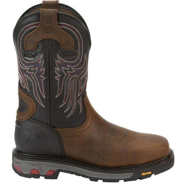 Justin Men's Tanker Western Work Boot Steel Toe Timber 15 D(M) US ...