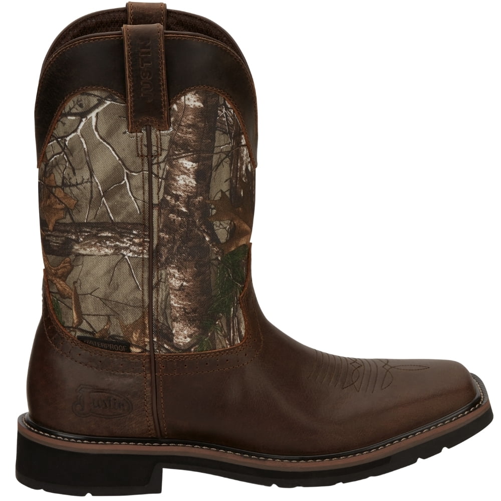 Justin Original Workboots Mens Trekker Camo 11 Inch Waterproof Soft Toe ...
