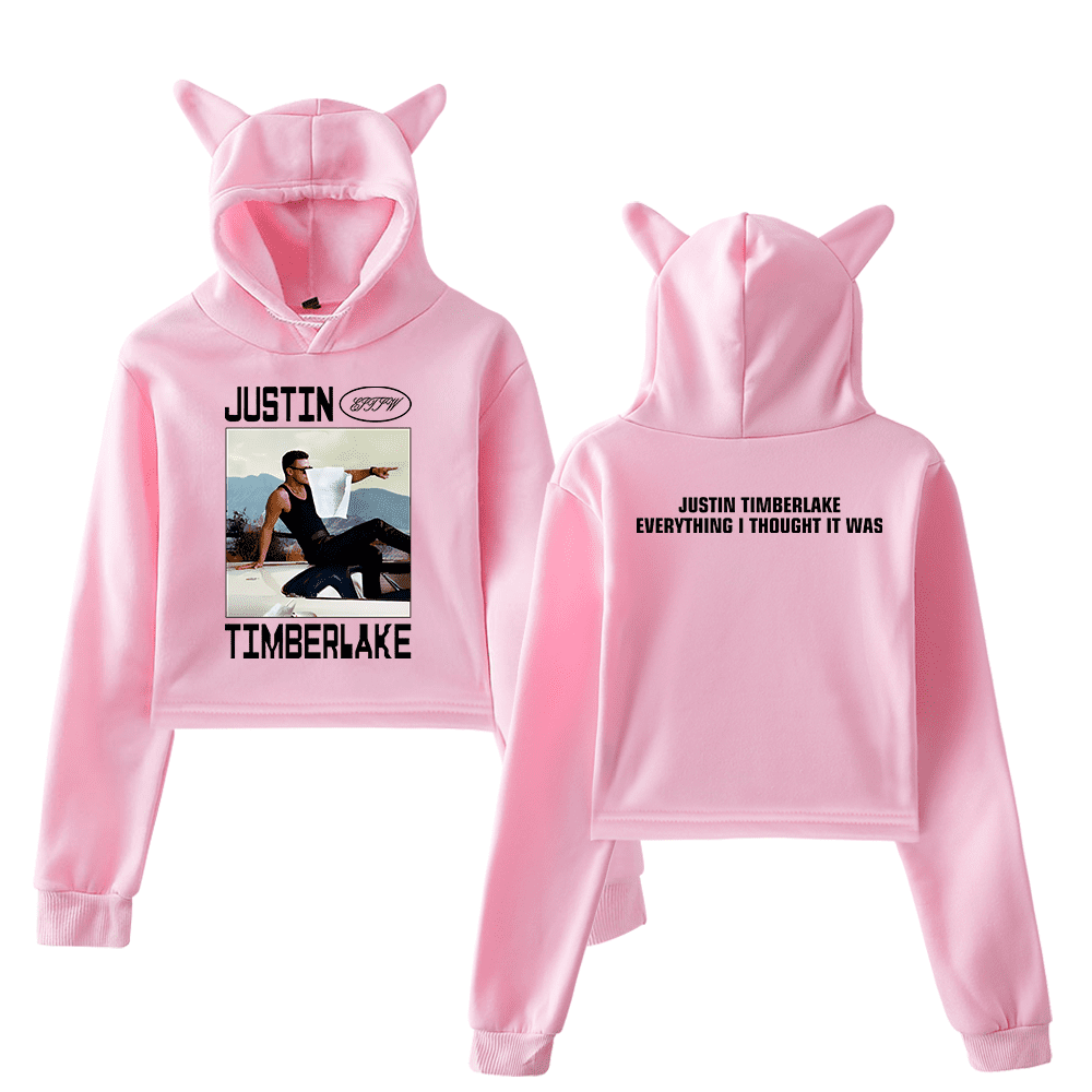 Justin Timberlake Merch Eitiw Girl's Cute Cat Ear Cropped Pullover ...