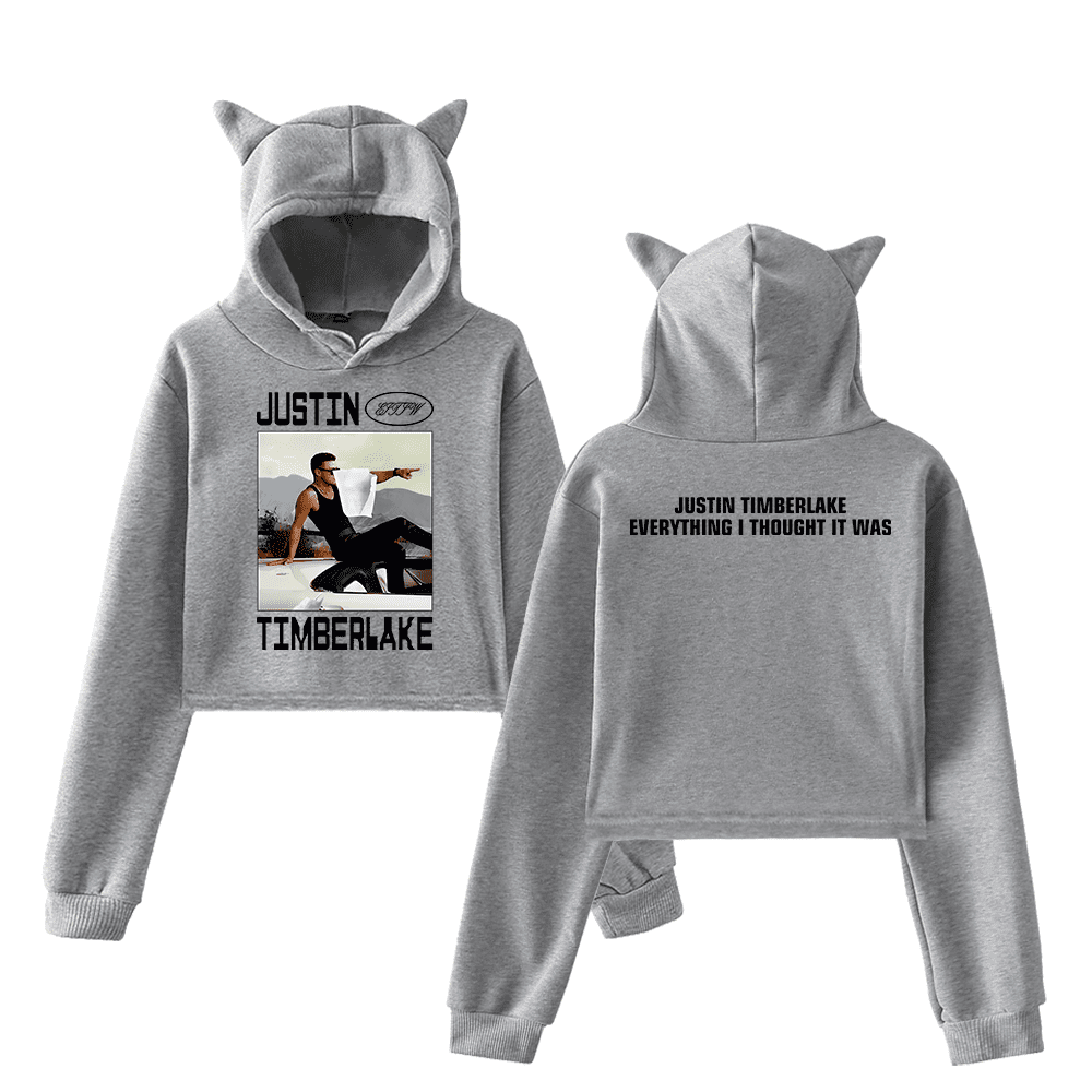 Justin Timberlake Merch Eitiw Girl's Cute Cat Ear Cropped Pullover ...