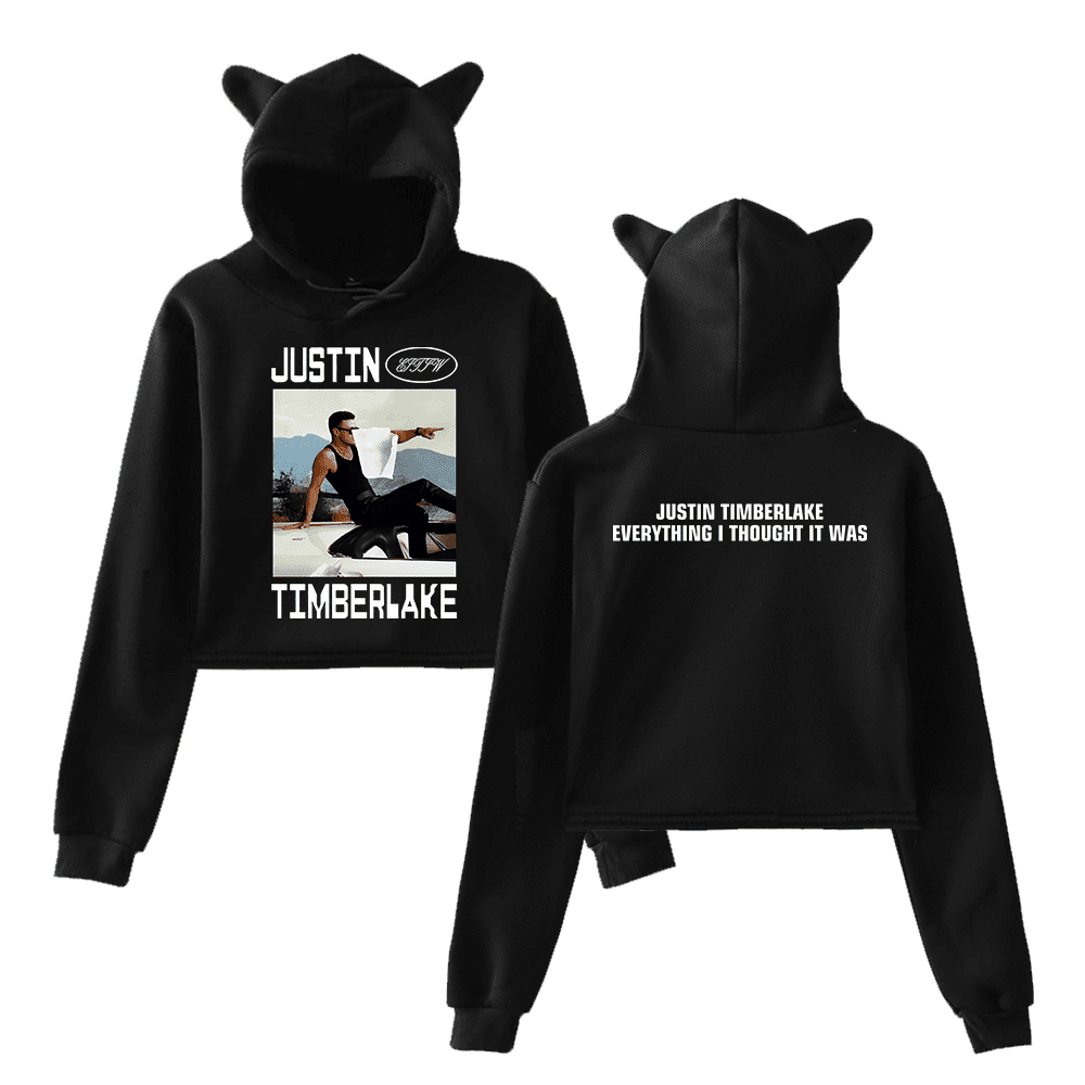 Justin Timberlake Merch Eitiw Girl's Cute Cat Ear Cropped Pullover ...