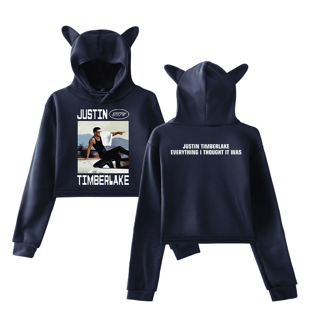 Justin Timberlake Merch Eitiw Girl's Cute Cat Ear Cropped Pullover ...
