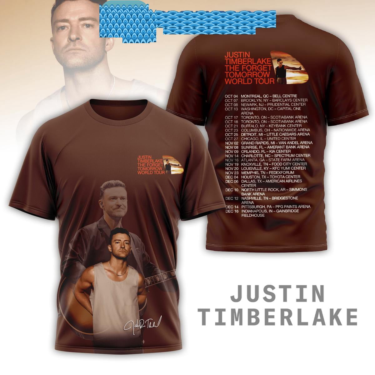 Justin Timberlake The Forget Tomorrow Tour 2024 Schedule Hoodie T Shirt ...