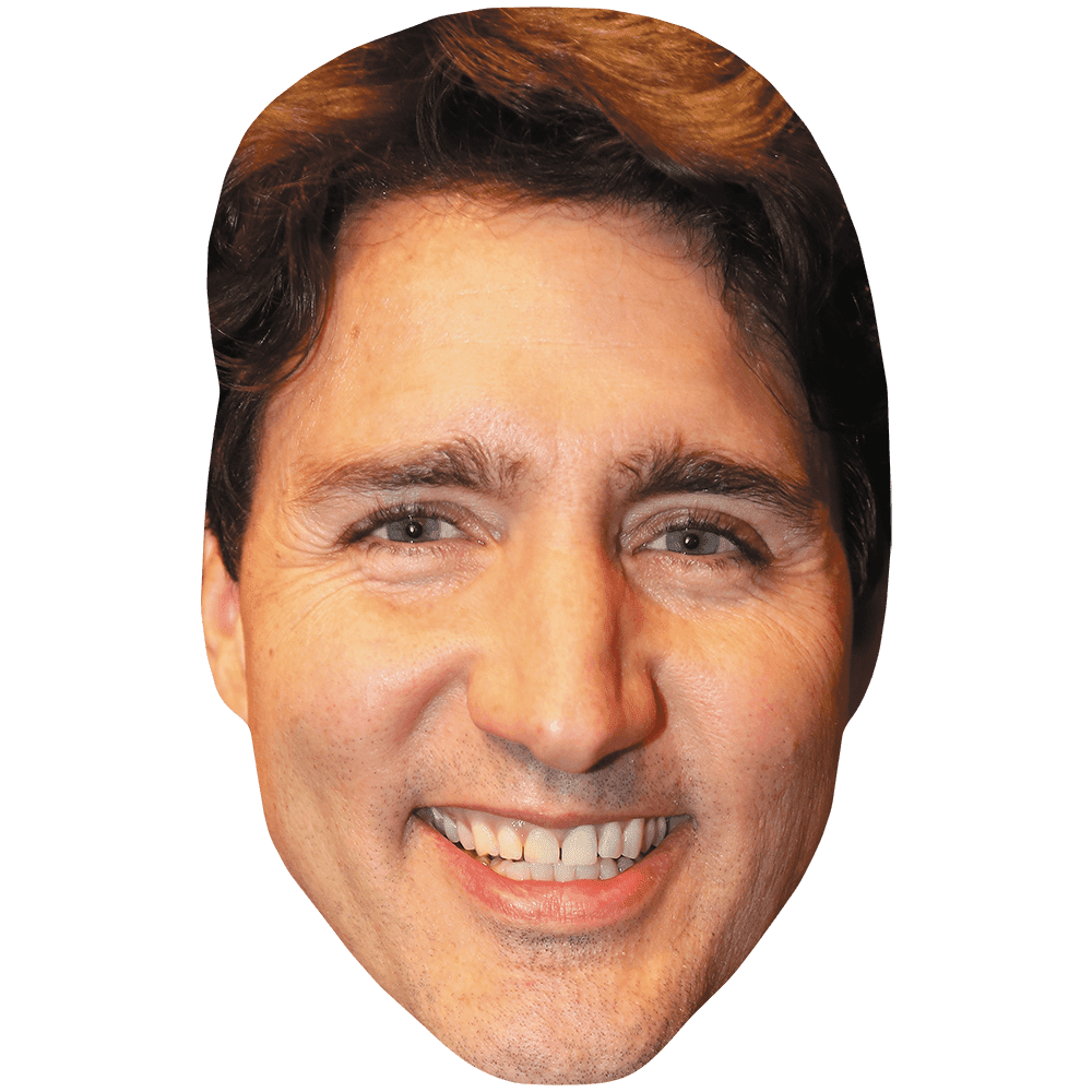 Justin Trudeau (Smile) Flat Cardboard Face - Walmart.com