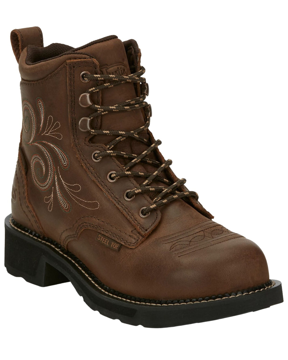 Justin Women's Katerina Waterproof Work Boot Steel Toe - GY985 5.5 M US ...