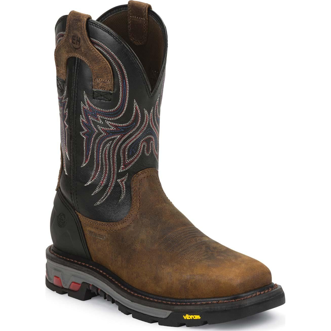 Justin Work Commander-X5™ Tanker Steel Toe Pull-On Work Boot - Walmart.com