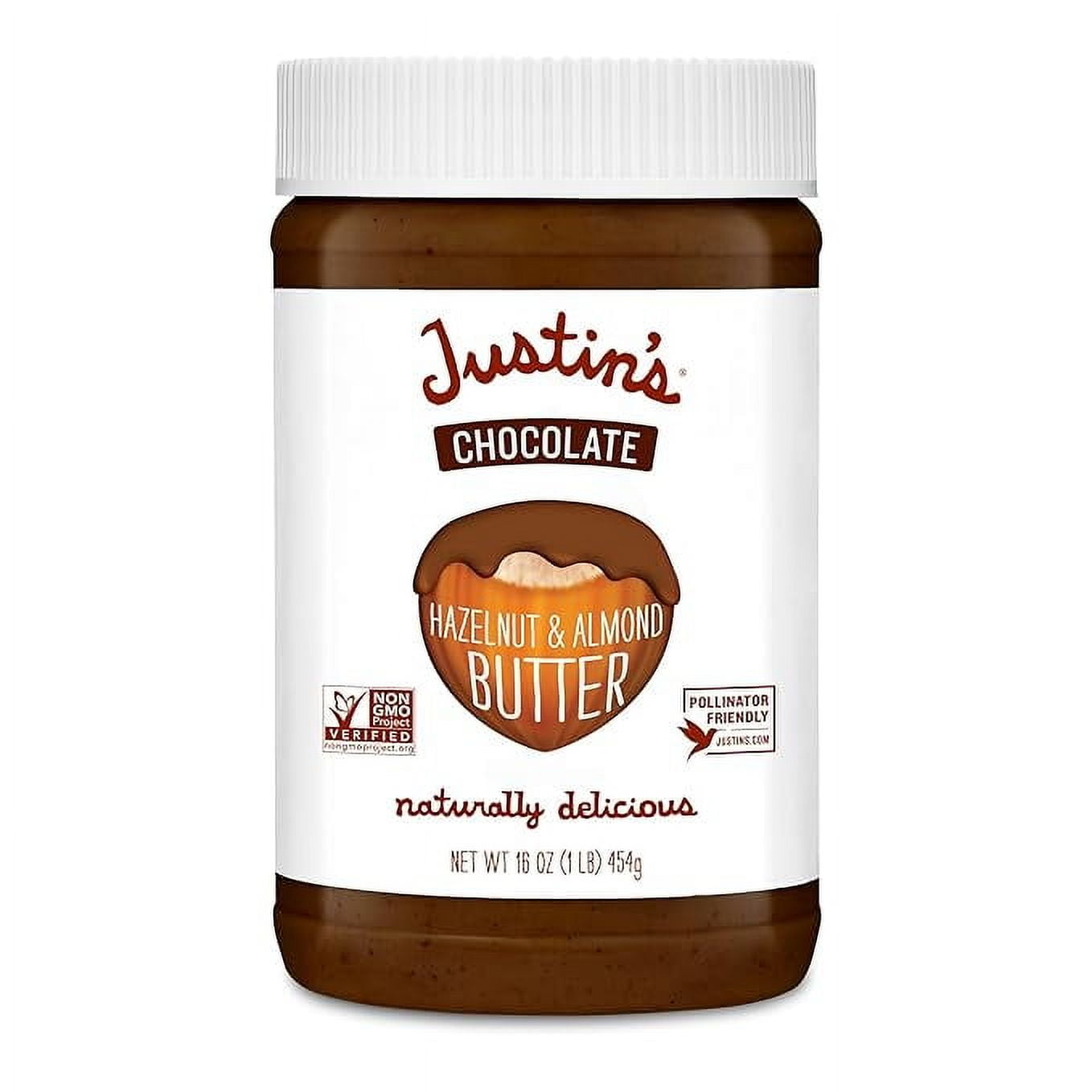 Justin's Chocolate Hazelnut and Almond Butter, Organic Cocoa, No Stir ...