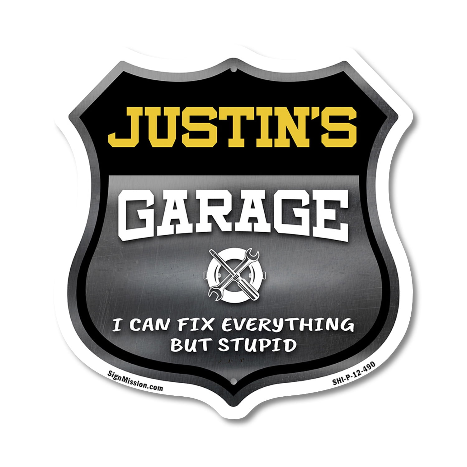 Justin's Garage I Can Fix Everything But Stupid 12 inch X 12 inch ...