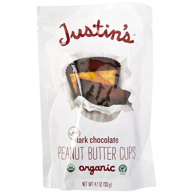 Justin's, Mini Dark Chocolate Peanut Butter Cups, 4.7 oz - Walmart.com