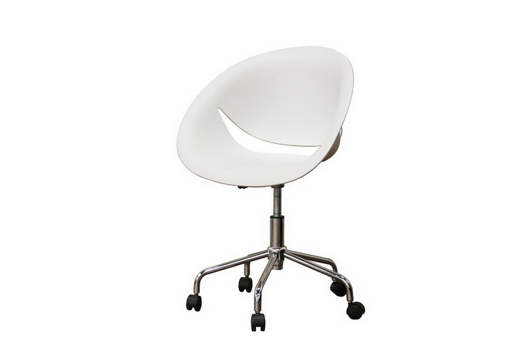 Justina White Molded Plastic Modern Swivel Office Chair - Walmart.com