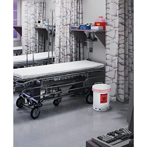 Justrite 05910 Galvanized Steel Biohazard Waste Container, 6 Gallon ... Justrite 05910 Galvanized Steel Biohazard Waste Container, 6 Gallon ...