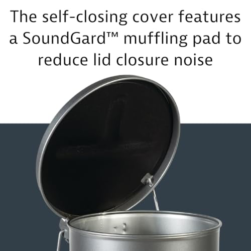 Justrite 14 Gallon Galvanized Steel Oily Waste Can, 20" x 16" Metal Oil ...