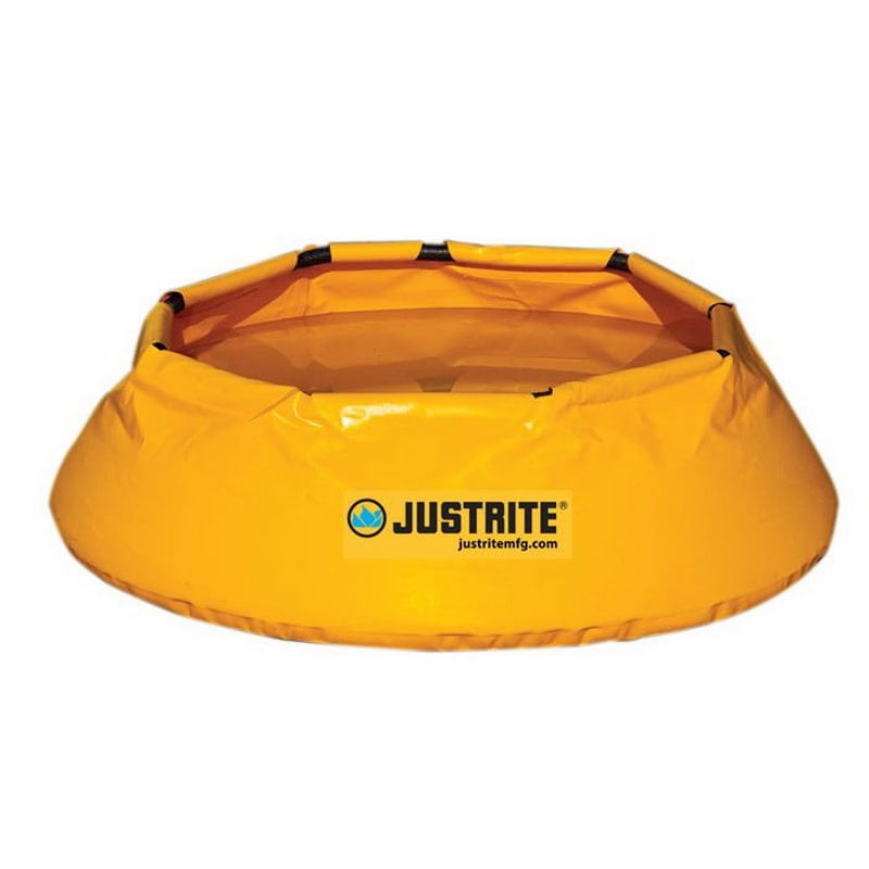 Justrite 28321 66 Gallon Capacity, 46"Dia x 14"H, Pop-Up Pool, Yellow ...