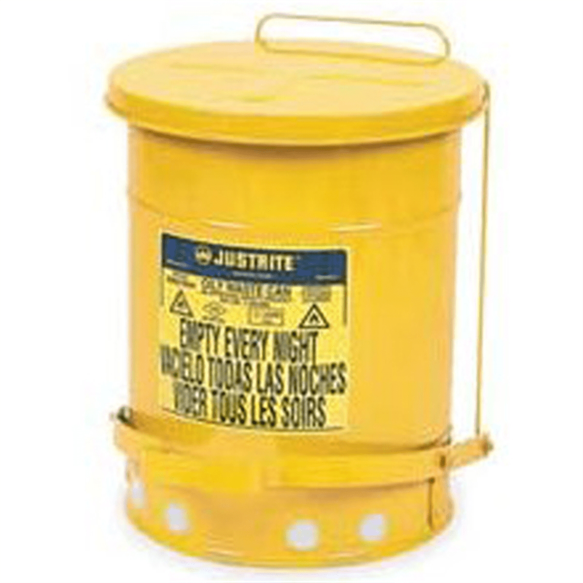 Justrite Mfg. Co. Yellow Oil Waste Can, 6 Gallon - Walmart.com