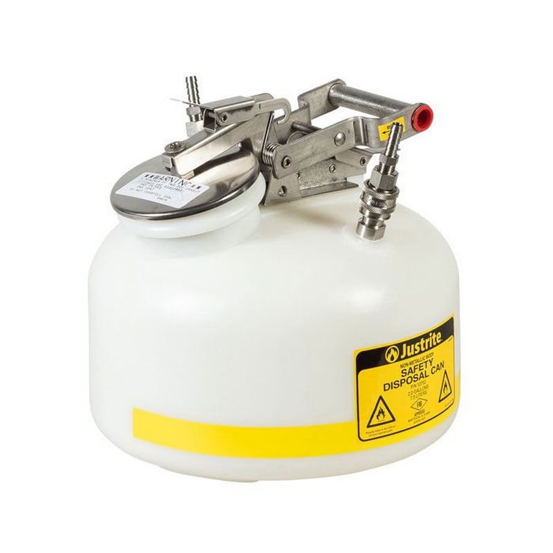 Justrite TF12752 2 Gallon, Polyethylene Quick-Disconnect Disposal ...
