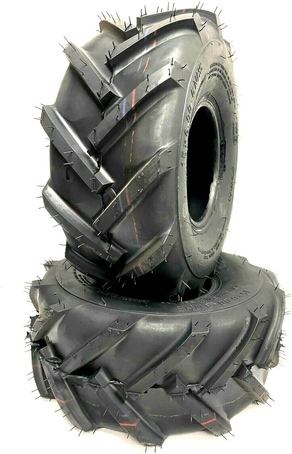 🔧 Justubes Two 15x6.00-6 15x600-6 15x6.00x6 R1 Lug Bar Super Traction ...