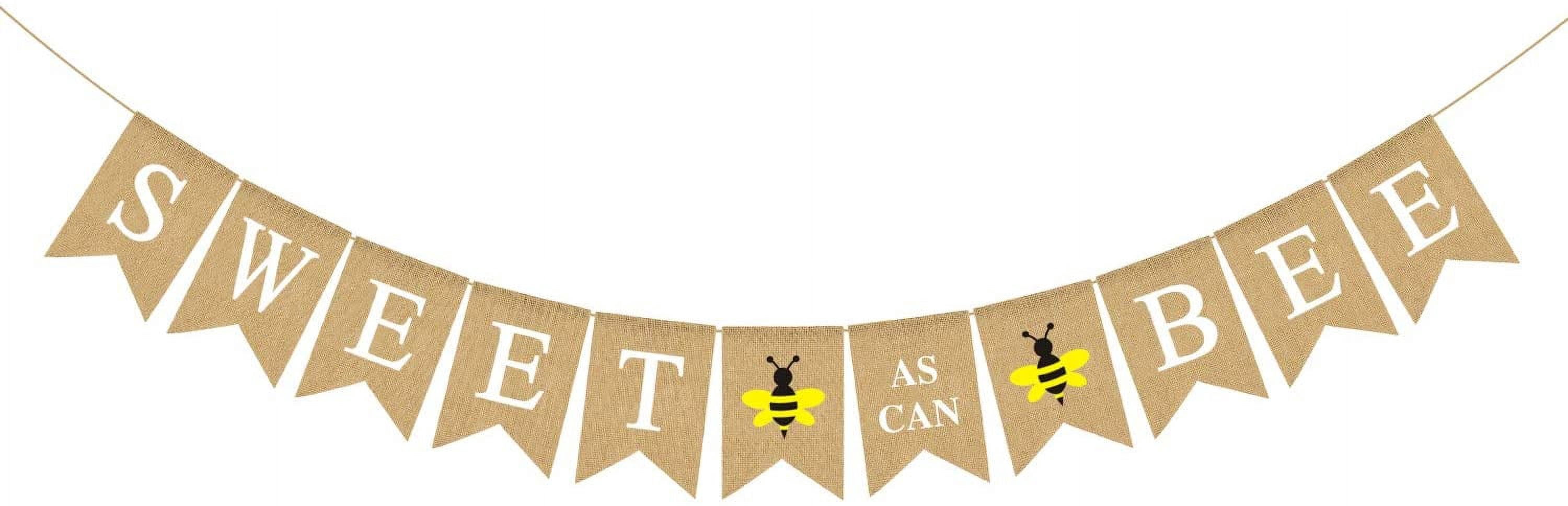 Jute Burlap Sweet As Can Bee Banner Bumble Bee Themed Baby Shower 1st ...