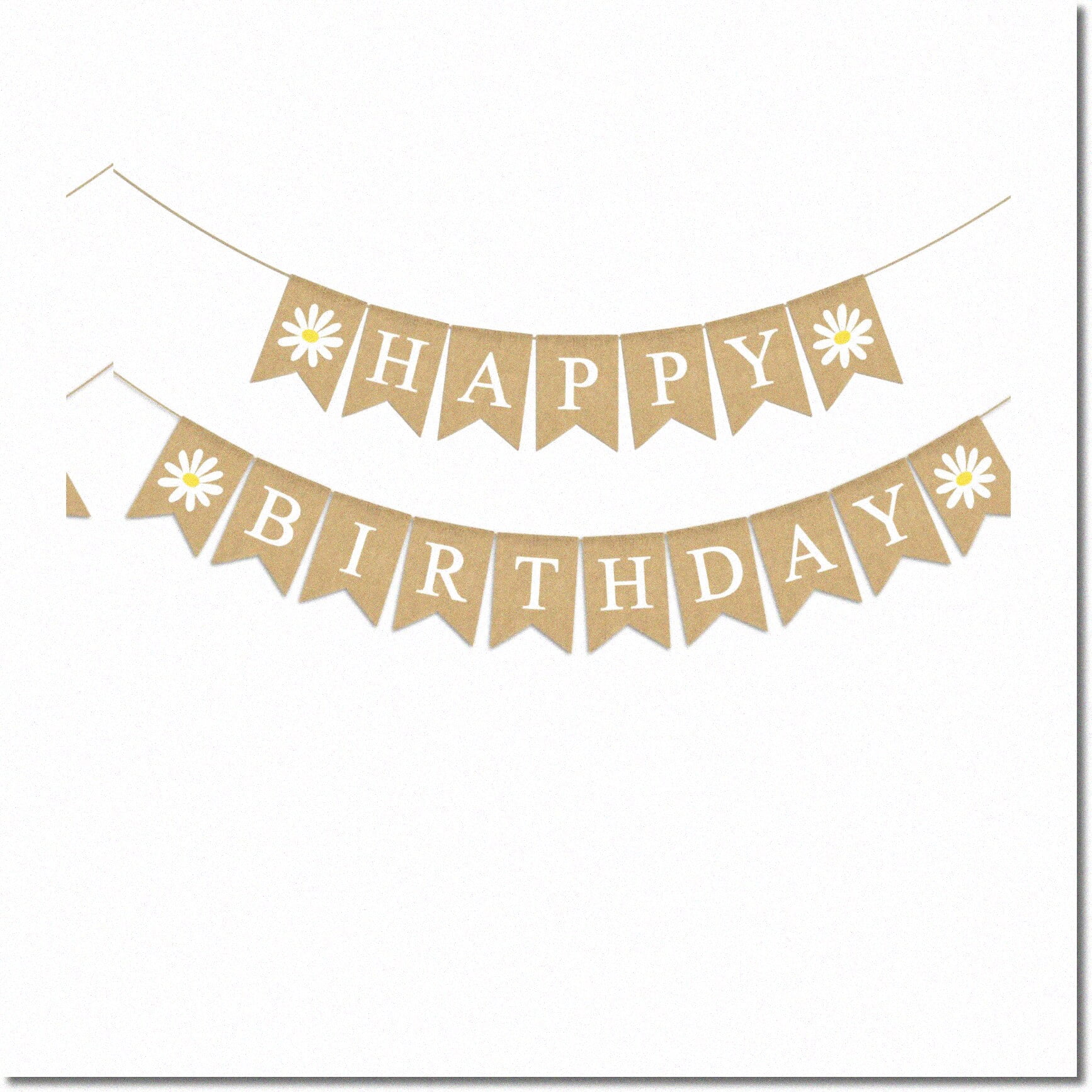 Jute Daisy Delight Birthday Banner - A Vibrant Spring/Summer Party ...