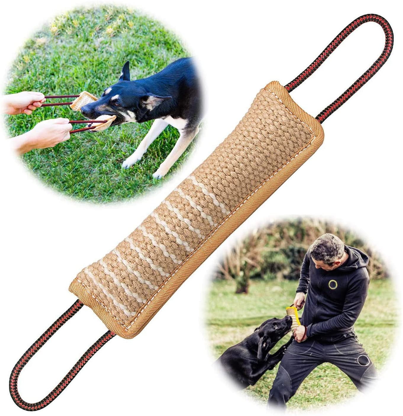 Jute Dog Bite Sock, Extra Sturdy, Durable Dog Bite Toy, Interactive ...