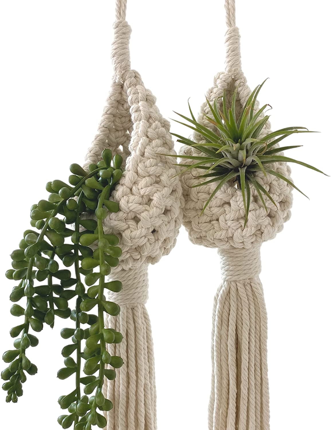 Jute Hanging Basket - Small Wall Planter for Plants, Flowers, Herbs ...
