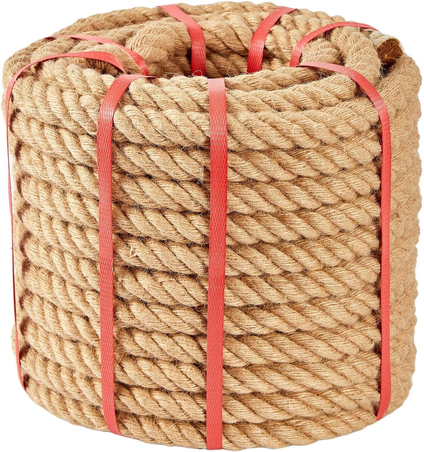 Jute Rope 1/2 Inch x 50 FT, Hemp Rope Twisted Heavy Duty Jute Rope ...