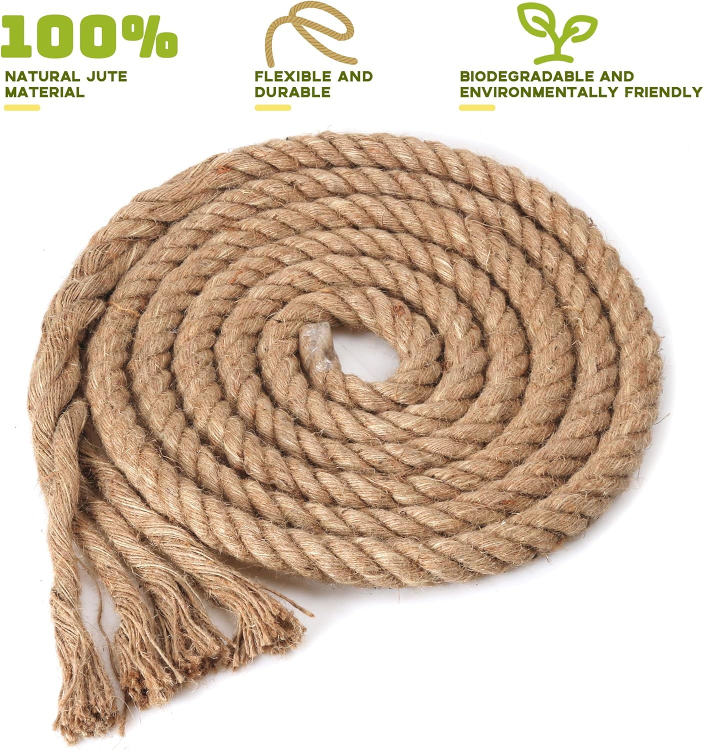 Decorative Gardening Rope Roopeem Natural Jute Rope - 1 Inch X 50 Feet ...