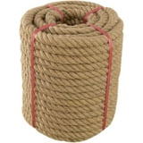 Jute Rope (1 in X 100 ft), 25mm Thick Twisted Manila Ropes, Natural ...