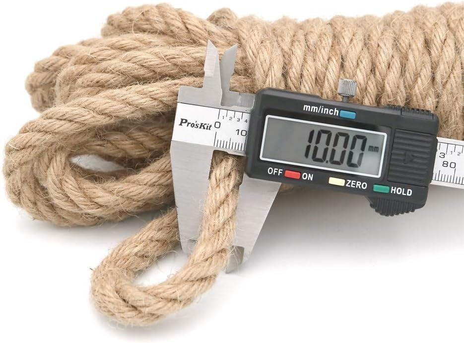 Jute Rope, Rope Heavy Duty Jute Rope 2/5 Inch X 32.8 Feet(10 Mm X 10 M ...