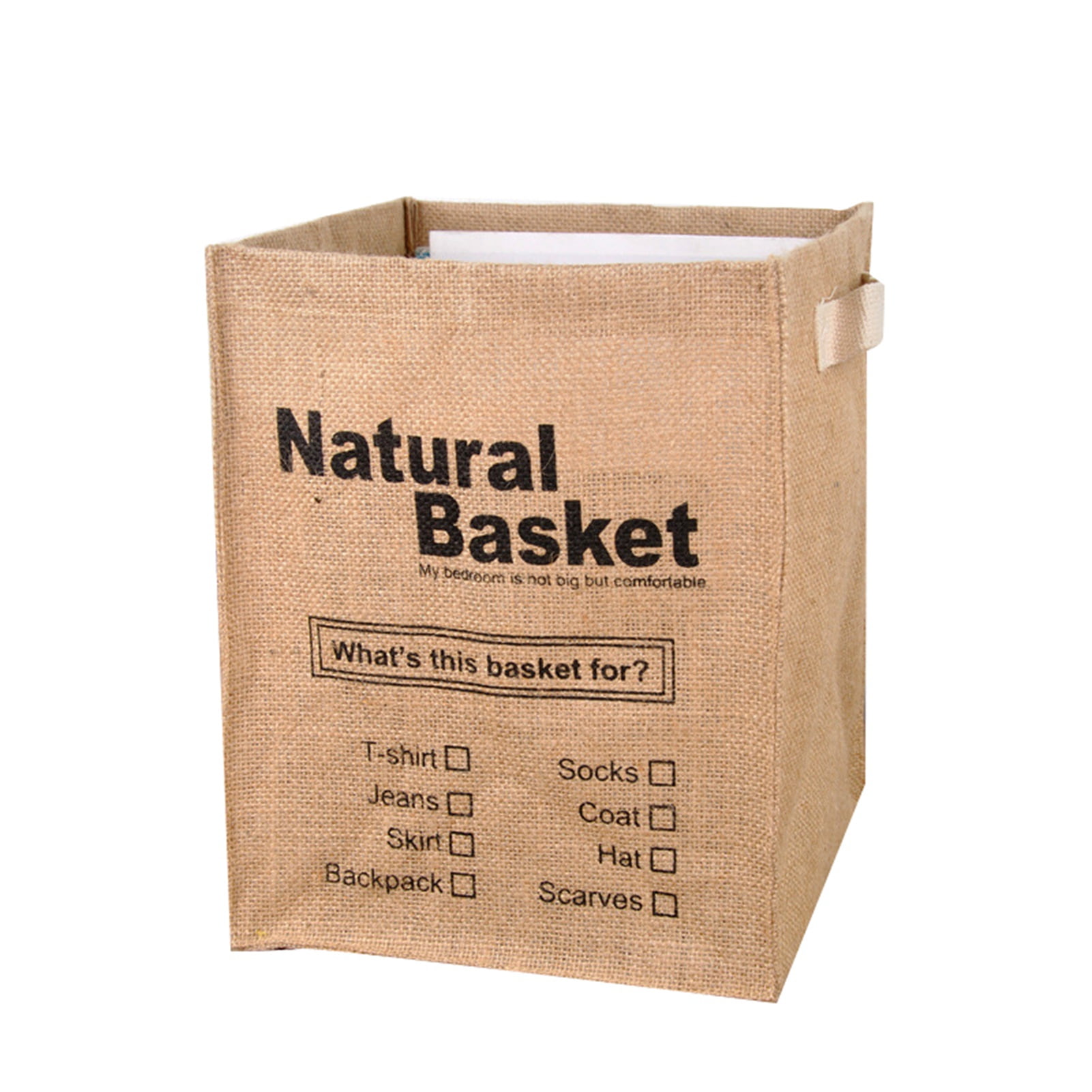 Jute Storage Box Foldable Waterproof Film Easy Cleaning Mild Texture ...