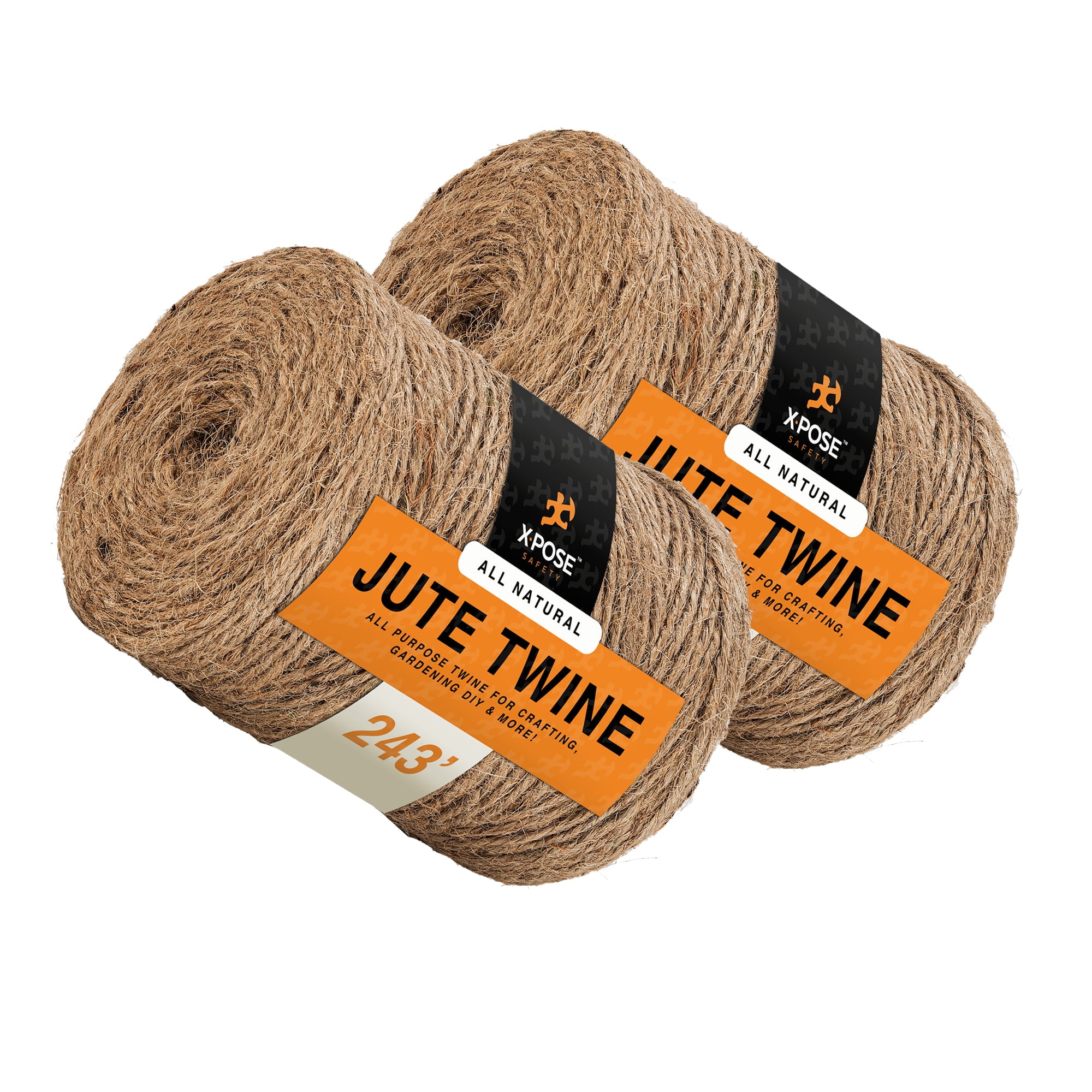 Jute Twine - 3 Ply Brown Roll 243' Jute Twine for Crafts - Soft Yet ...