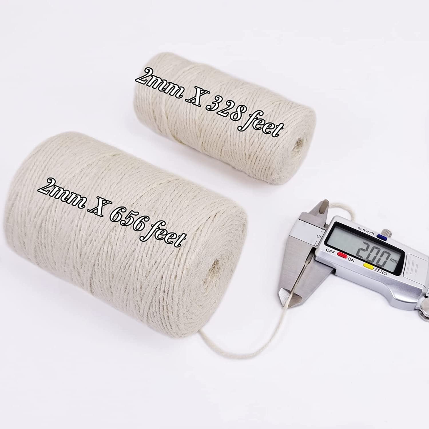 Jute Twine String, 2Mm 656 Feet Natural Garden Twine For Crafts ...