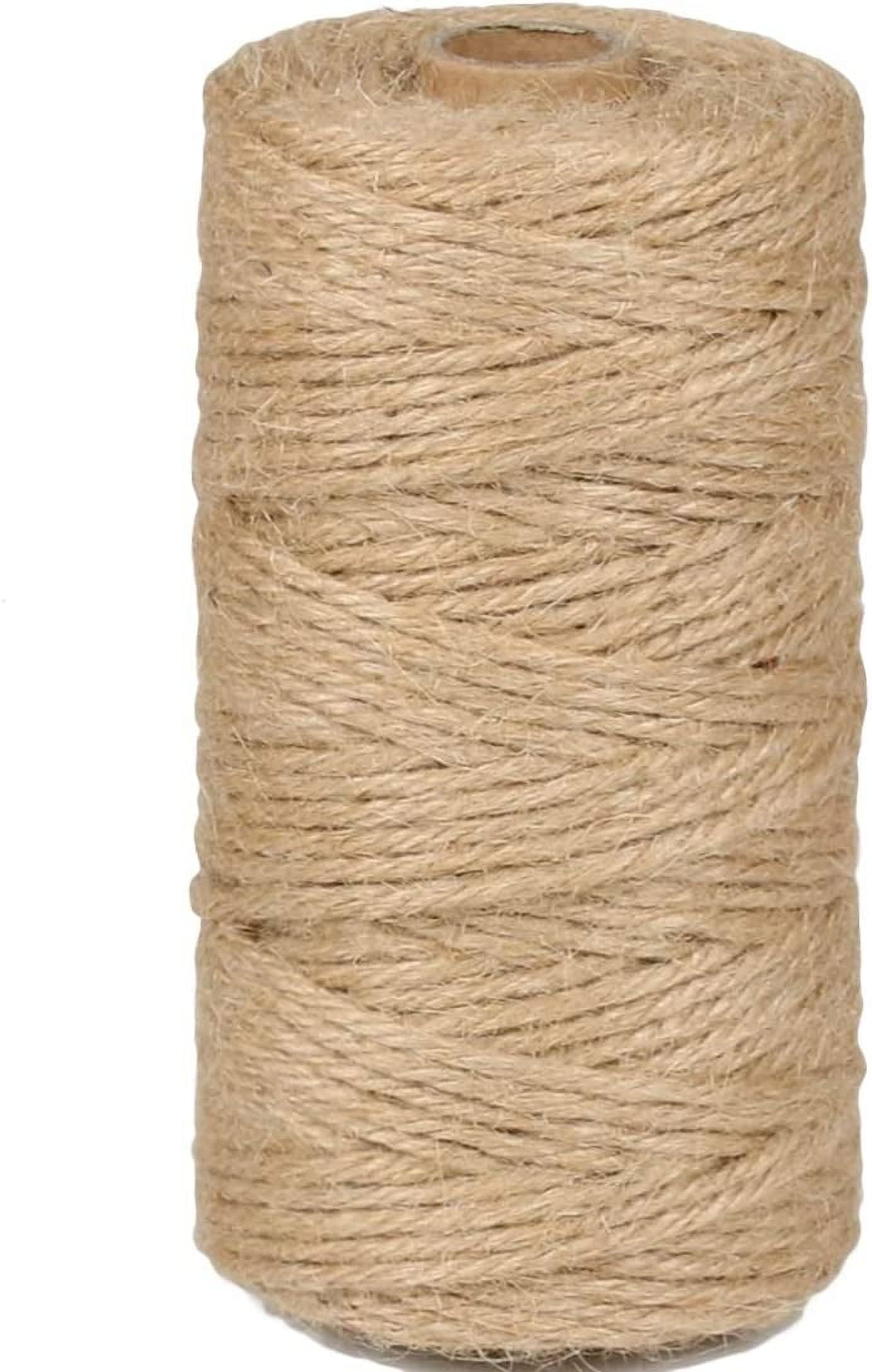 Jute Twine String 3mm 328Ft Natural Thin Ribbon for Craft, Gardening ...