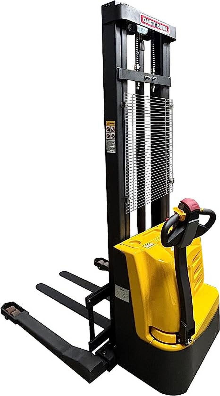 Jutemill Fully Electric Power Drive Pallet Stacker with Straddle Legs ...