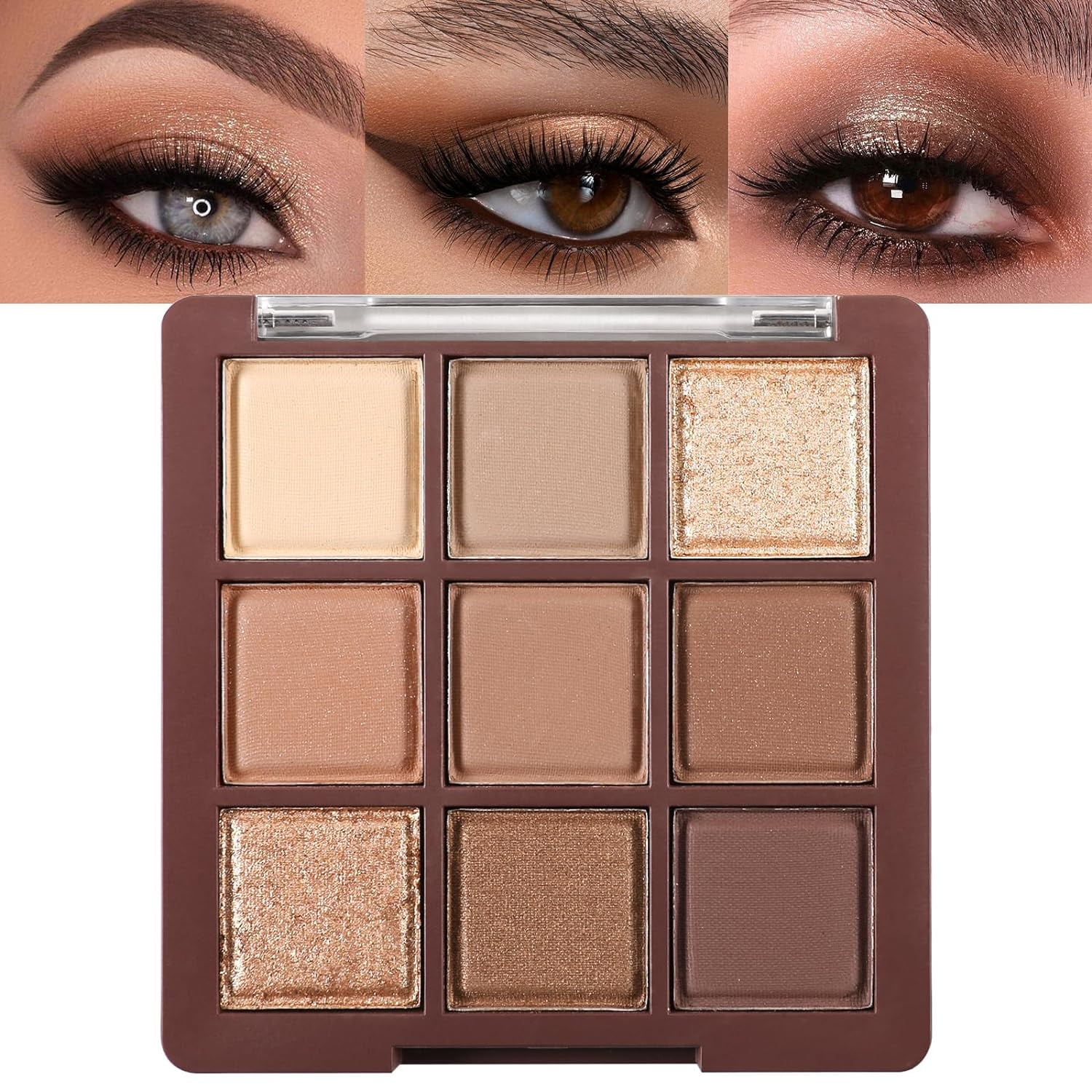 Jutqut 9 Colors Eyeshadow Palette, Matte Shimmer Glitter Eye Shadow ...