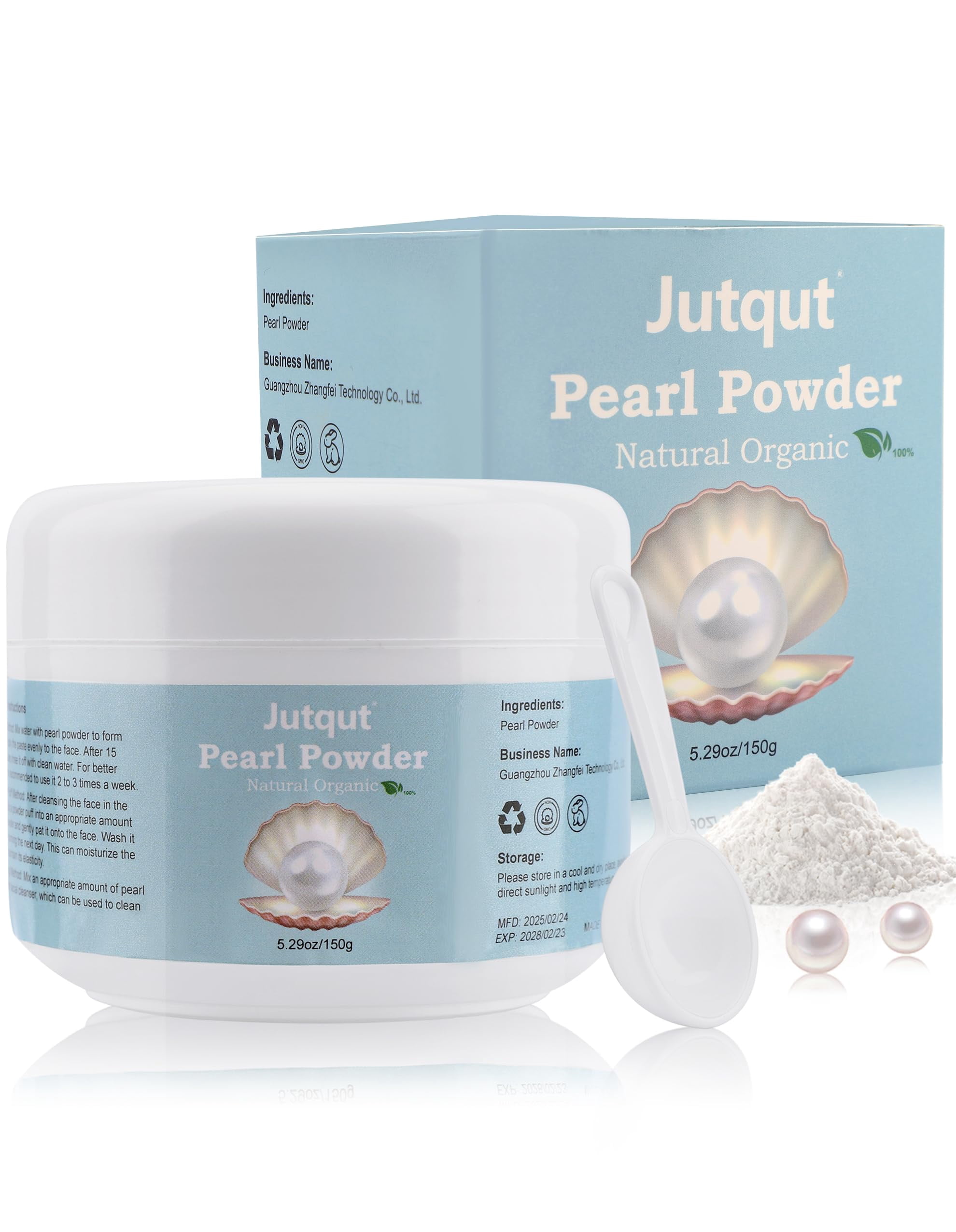 Jutqut Freshwater Pearl Powder Organic, 150g100% Natural Pearl Powder ...