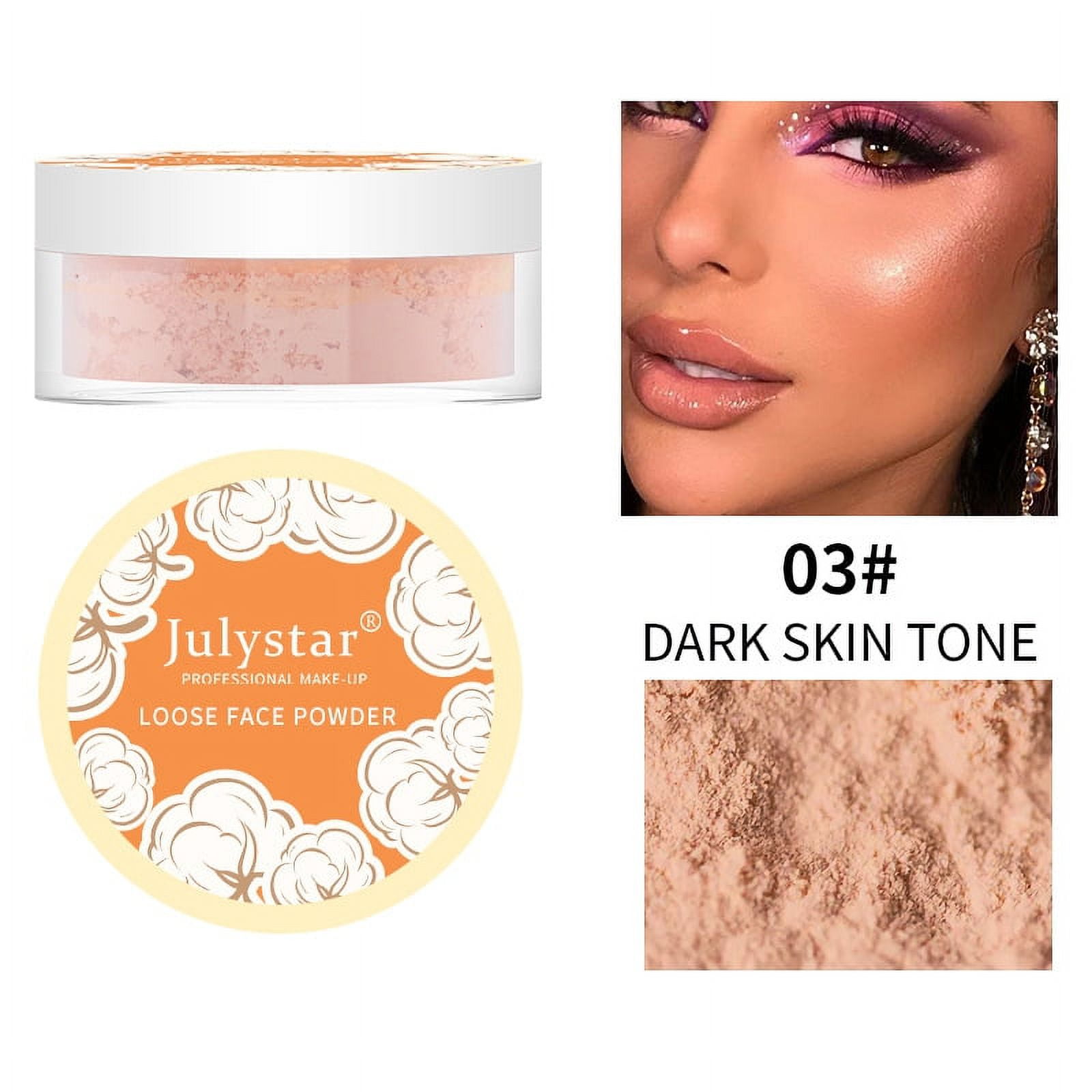 Jutqut Loose Powder,Oil Control Soft Focus Effect Make Up Setting ...