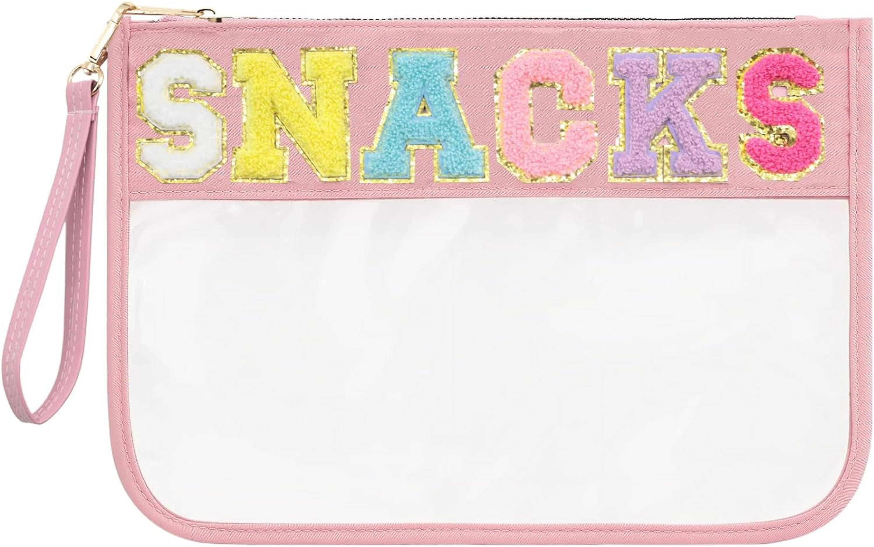 Jutqut Nylon Letter Clear Zipper Pouch Bag, Waterproof PVC Makeup/Snack ...
