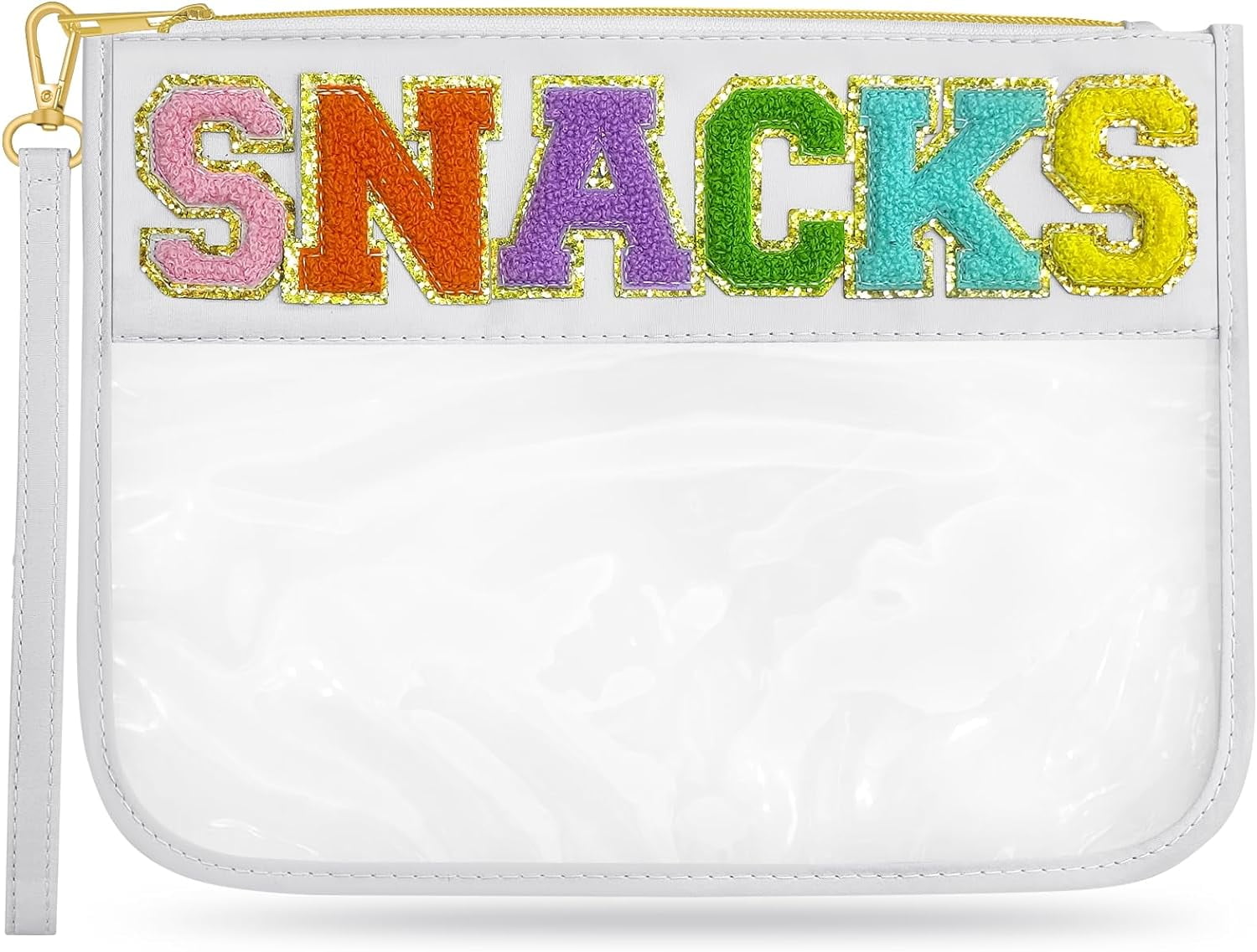 Jutqut Nylon PVC Clear Zipper Pouch Bag, Waterproof Makeup Snack Bag ...