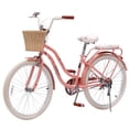 Juuar 24" Beach Cruiser Bike for Women, Single Speed Adult Bike with ...