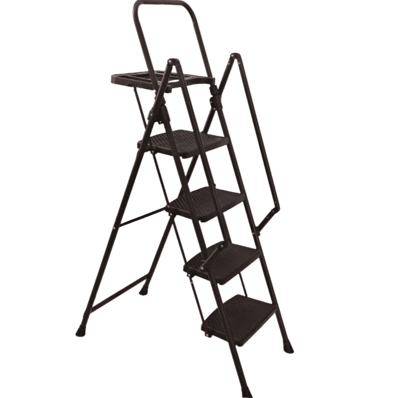 Juuar 4 Step Ladder, Folding Step Stool with Handrails and Tool Tray ...