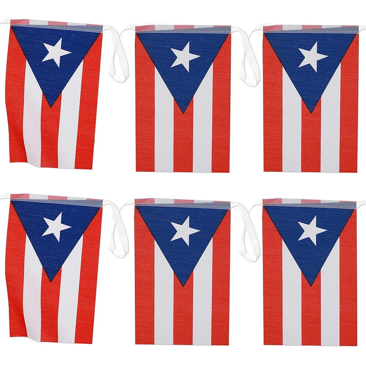 Juvale 100 Feet Puerto Rica Flags Banner String for Puerto Rican ...