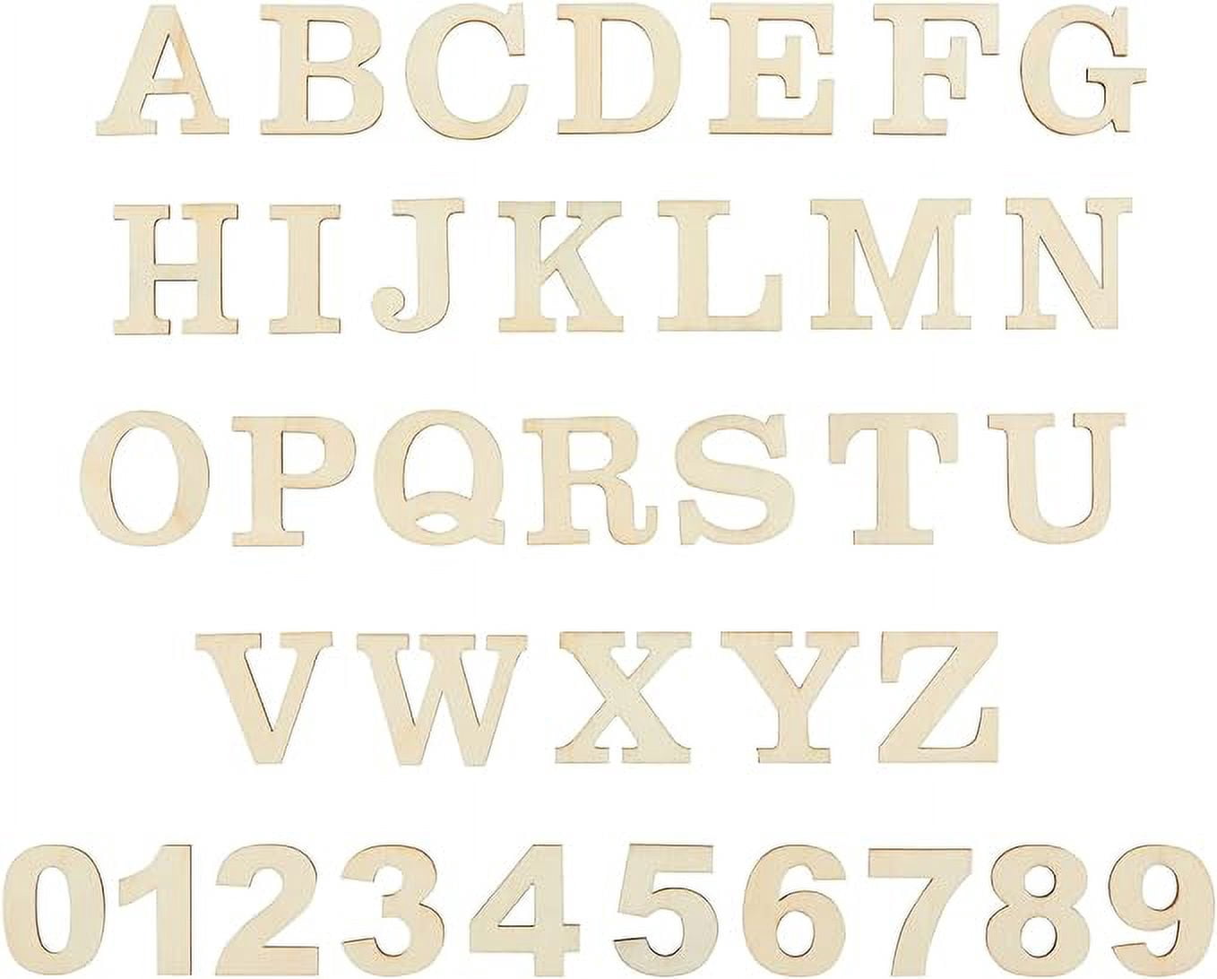 Juvale 144 Piece 1.1-Inch Wooden Alphabet Letters and Numbers for DIY ...