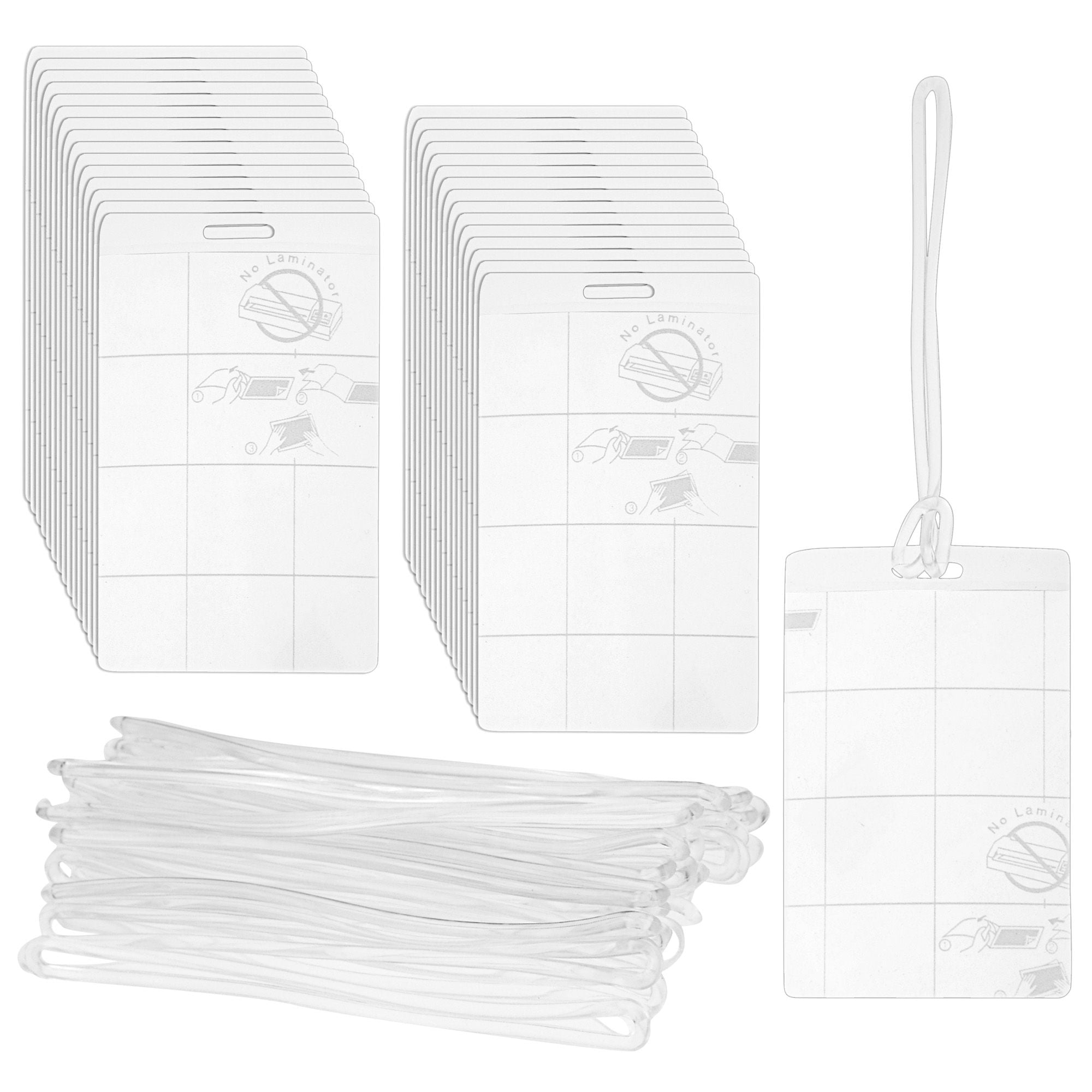 Juvale 30-Pack Self Laminating Travel Luggage Tags with Pouches, ID ...