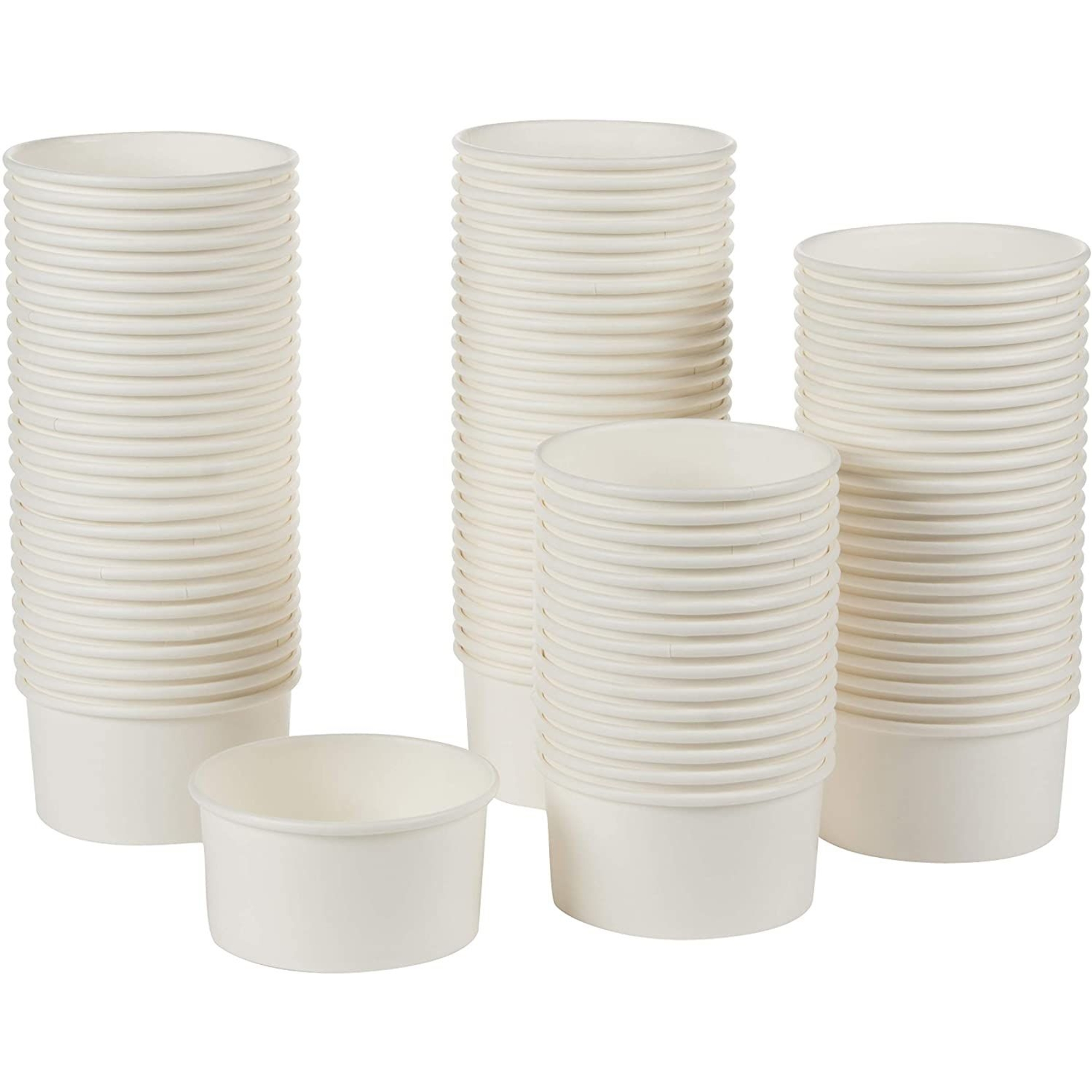 Juvale Ice Cream Cups 12 Ounce Bulk 100 Pack, Paper, White - Walmart.com