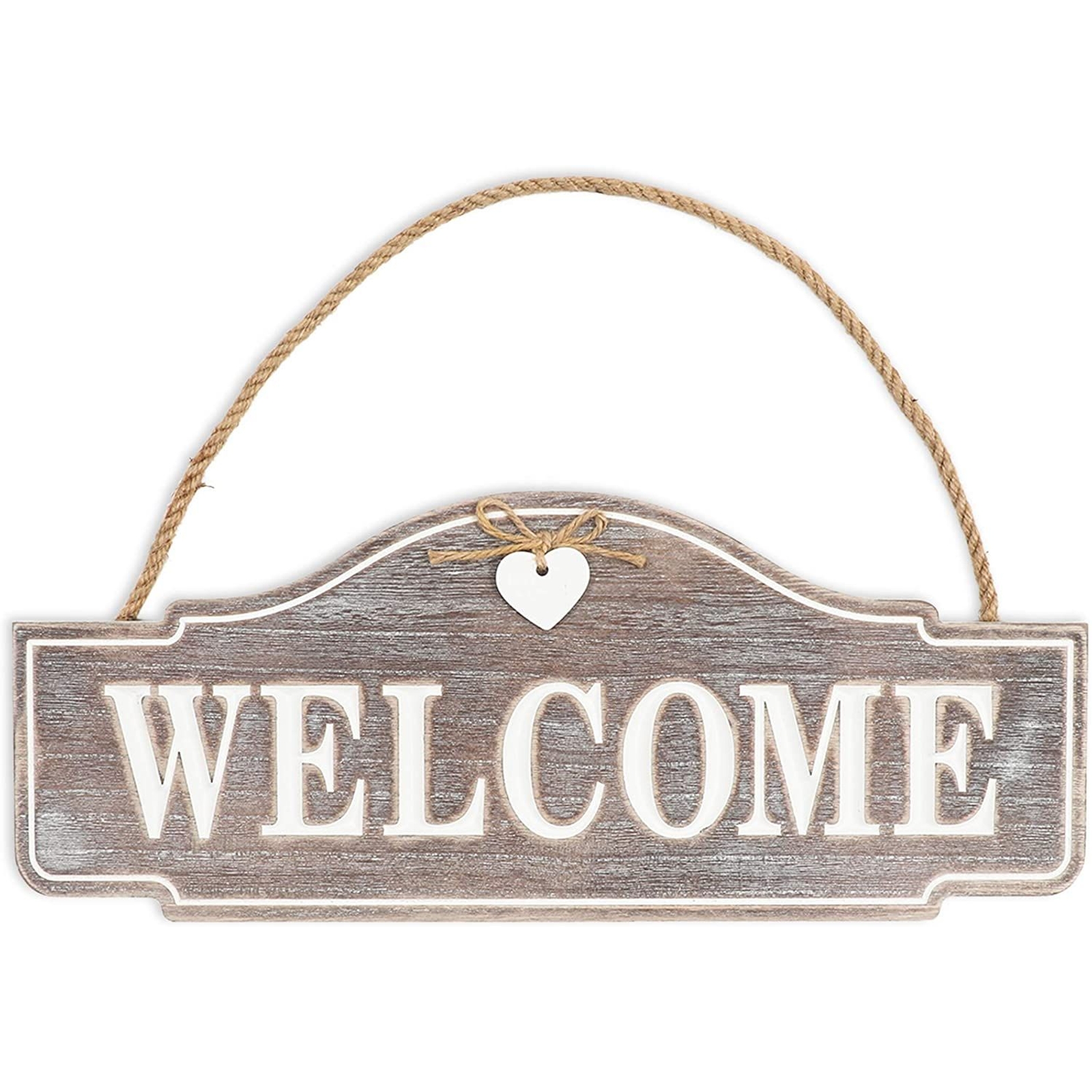 Sintosin Rustic White Wooden Halloween Welcome Bedroom Sign 15 x 4 ...