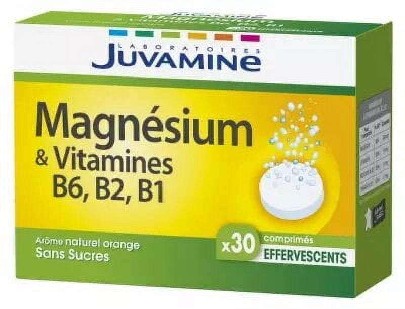 Juvamine Magnesium & Vitamins B6 B2 B1 30 Efferverscent Tablets ...