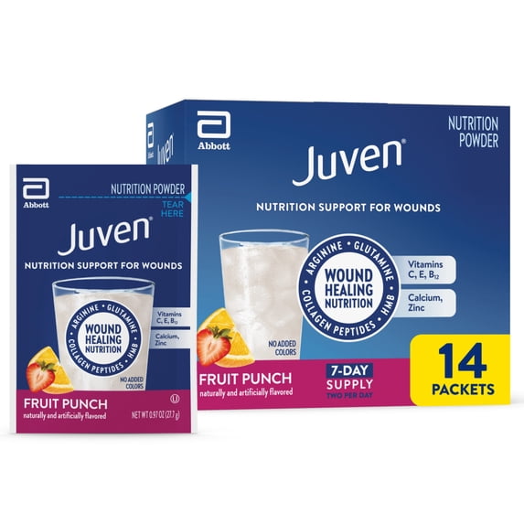Juven Therapeutic Nutrition Drink Powder, Fruit Punch, 14 Packets ...