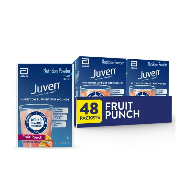 Juven Therapeutic Nutrition Drink Powder, Fruit Punch, 48 Packets ...