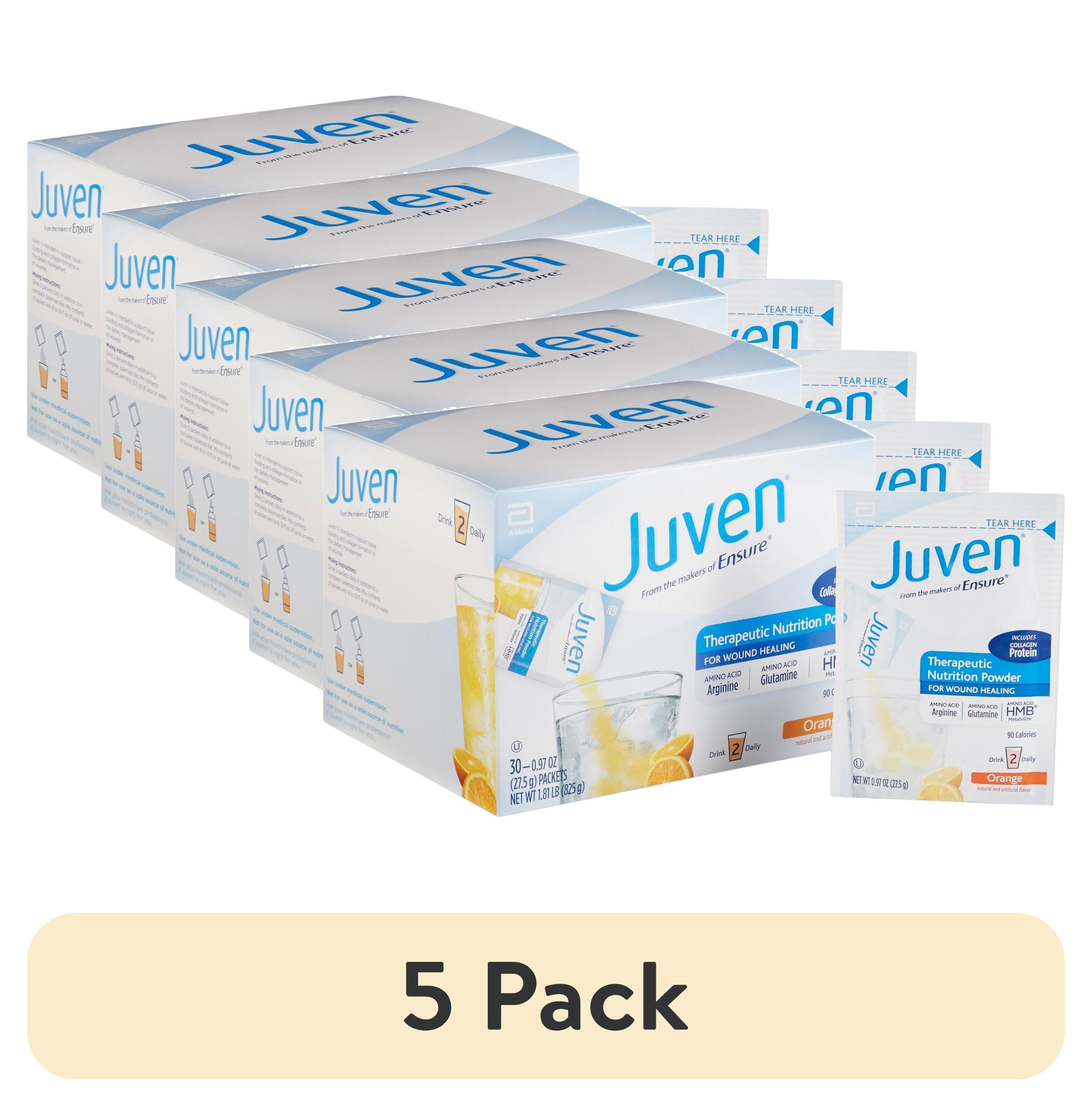 (5 pack) Juven® Orange Arginine/Glutamine Supplement - Walmart.com