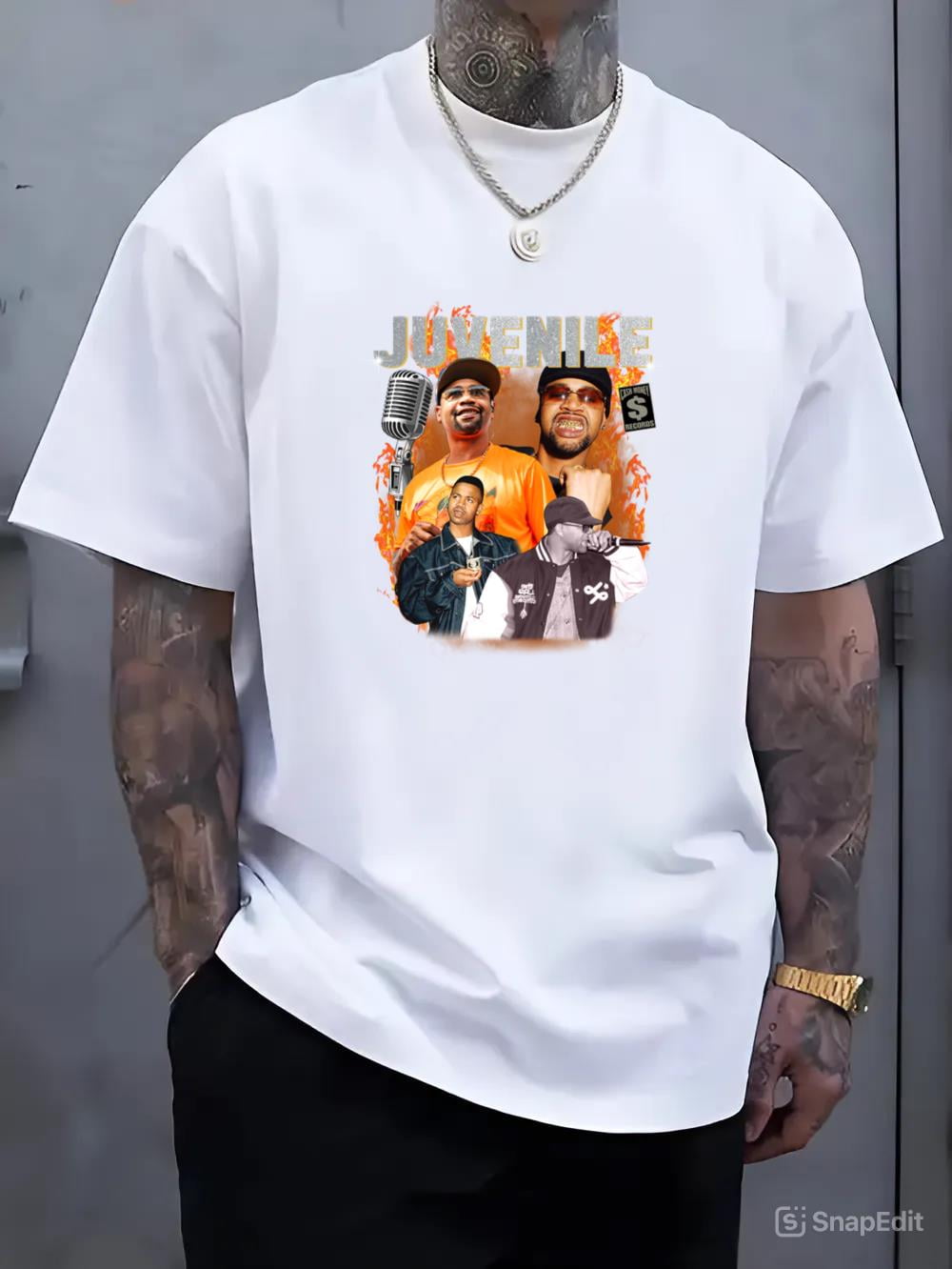 Juvenile Rapper Tshirt 90s Style Rap Tee Graphic 400 Degreez Cash Money ...